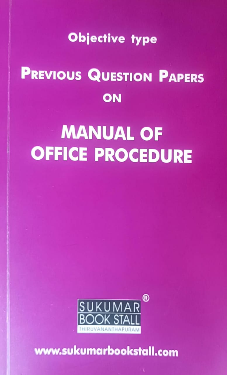Manual Of Office Procedure Objective Type Previous Question Papers